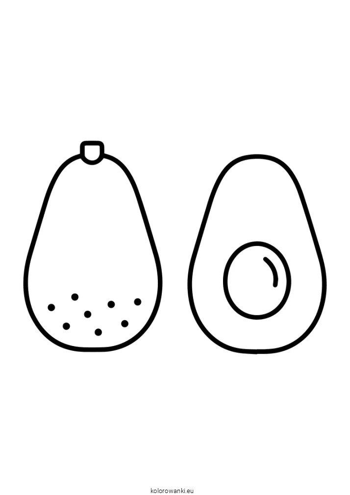 Awokado kolorowanka - Kolorowanki.eu