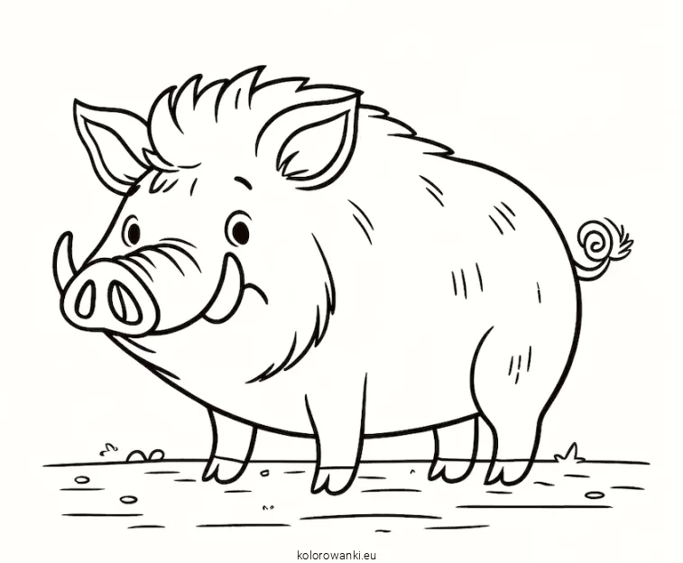 Dzik (kolorowanka) - Kolorowanki.eu