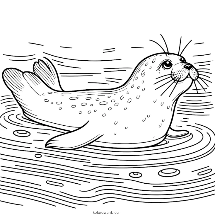 Foka kolorowanka do druku - Kolorowanki.eu