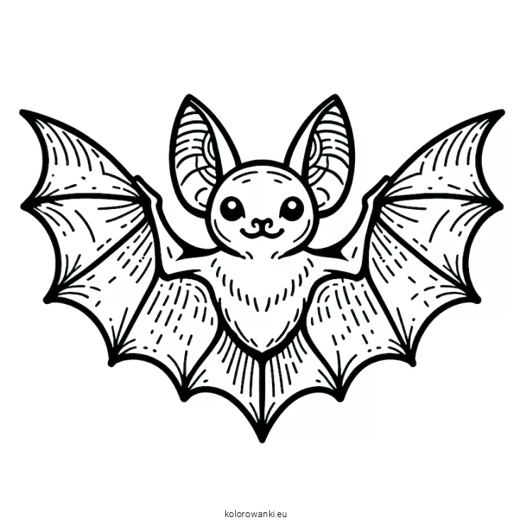 Nietoperz kolorowanka - Kolorowanki.eu