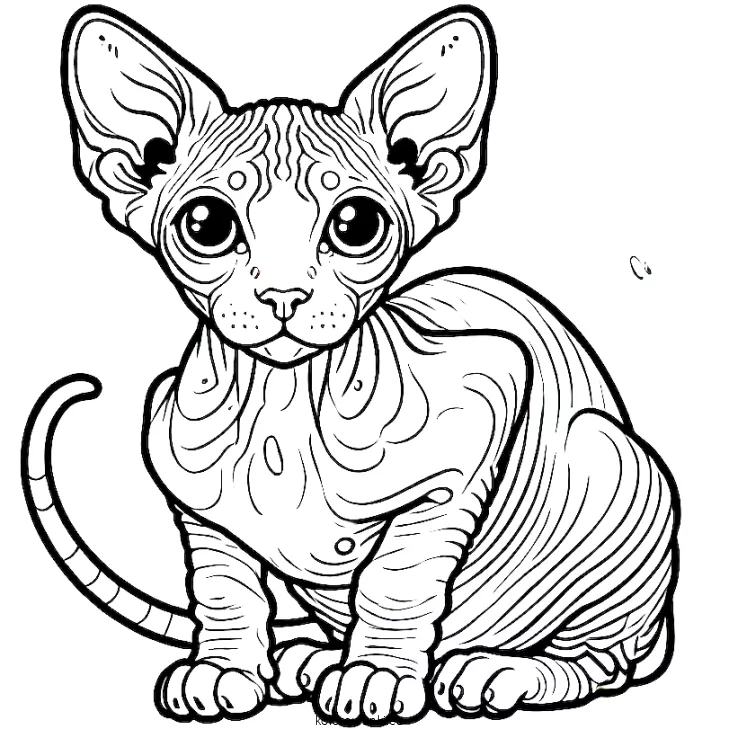 Kotek Sfinks kolorowanka - Kolorowanki.eu