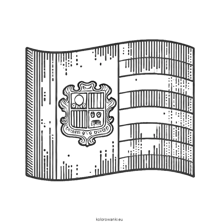 Flaga Andory kolorowanka - Kolorowanki.eu
